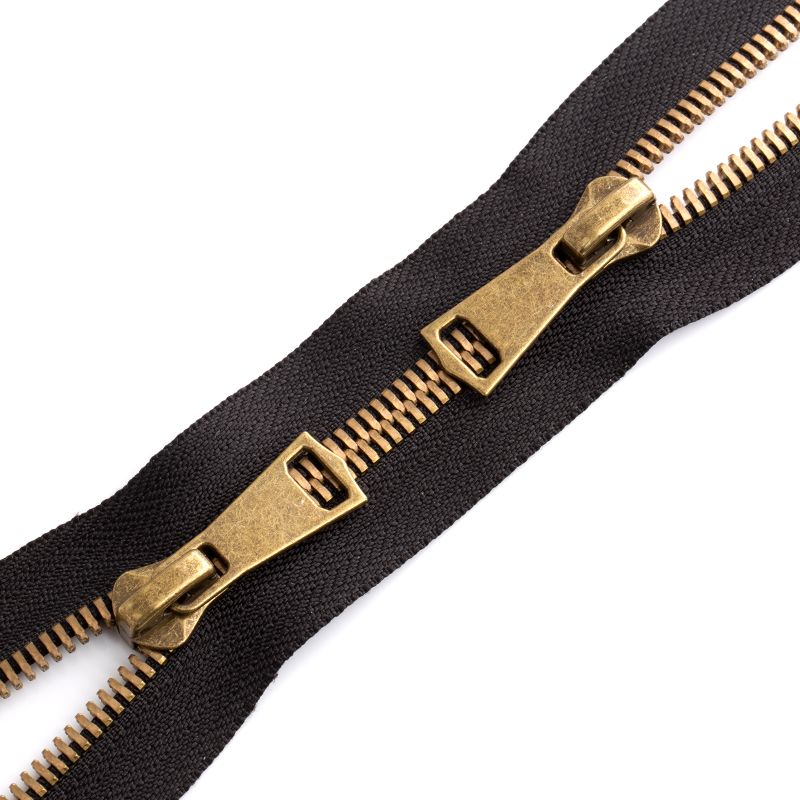 Bronze Two-Way Separator Metal Zippers - Oem zipper Cusotm zipper
