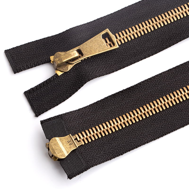 Bronze Two-Way Separator Metal Zippers - Oem zipper Cusotm zipper